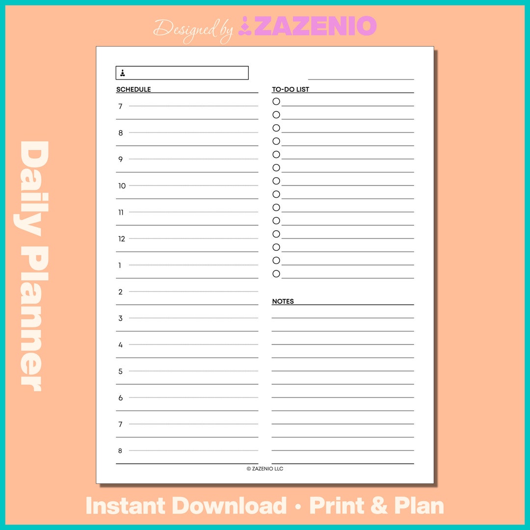 Self-care & Project Planner, Daily Routine To-do List Printable ...