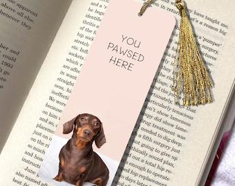 Black Sausage Dog Bookmark | Dachshund Gift for Readers and Dog Lovers ...