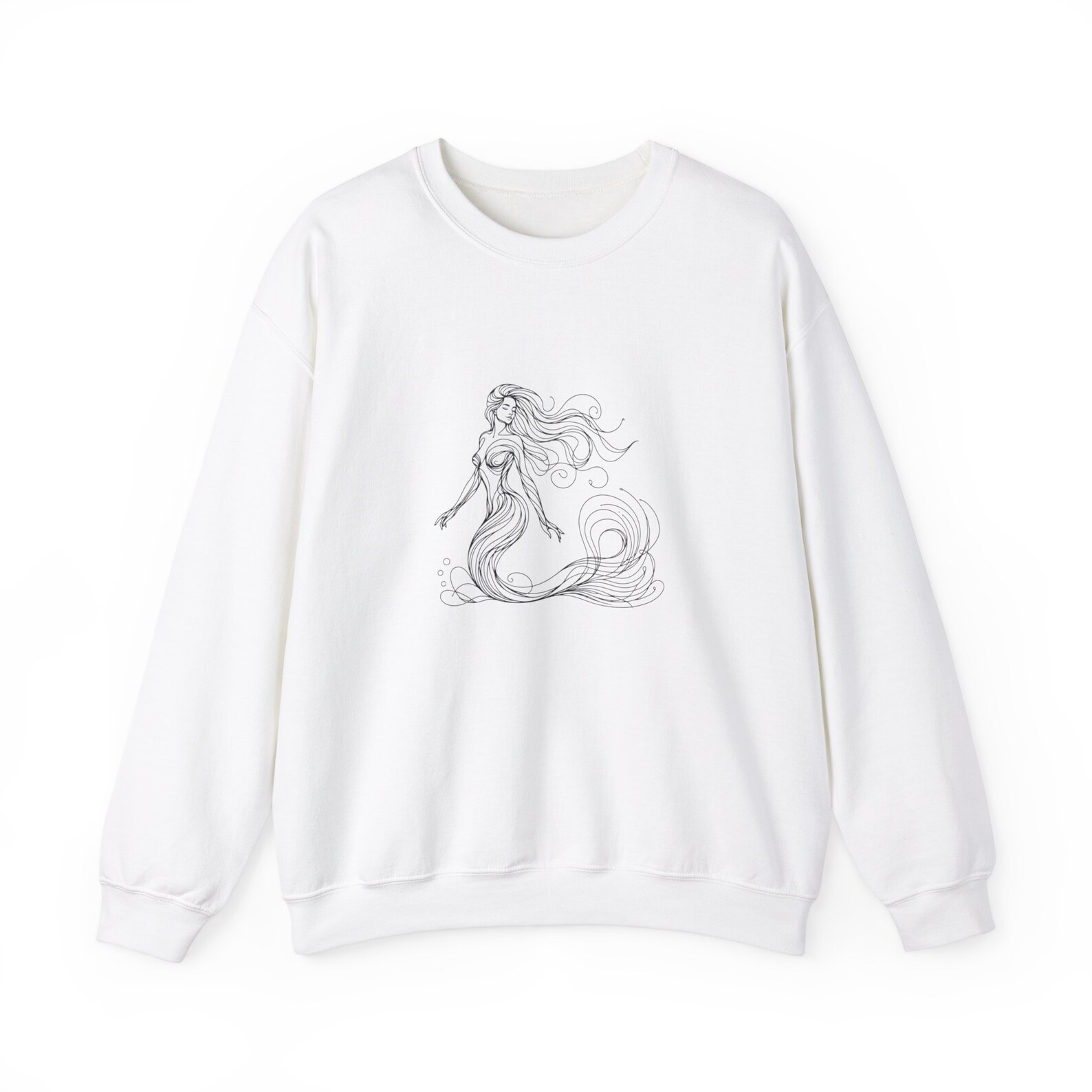 Vintage Mermaid Sweatshirt, Mermaid Sweater, Celestial Witch Shirt, Sea ...