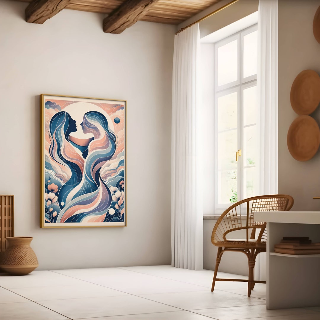 Matte Sapphic Poster Elegant Bold LGBTQ Art, Sappho Art Celebrating ...