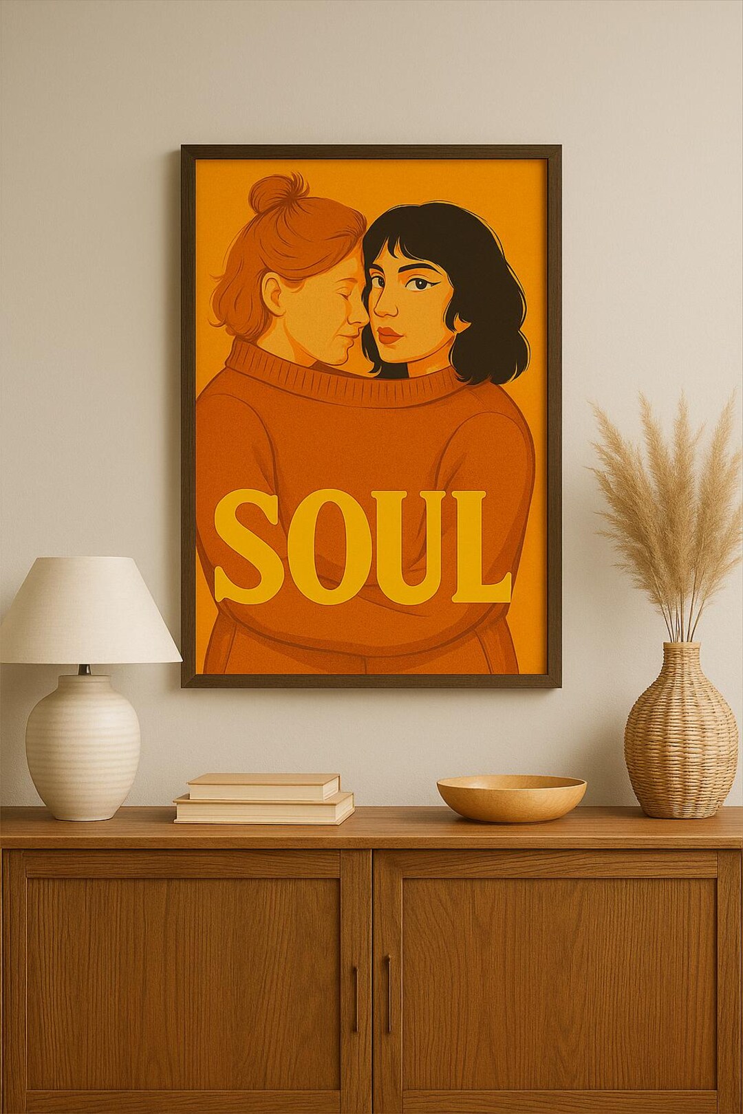 Matte Sapphic Poster Elegant Bold Lgbtq Art Sappho Art Celebrating