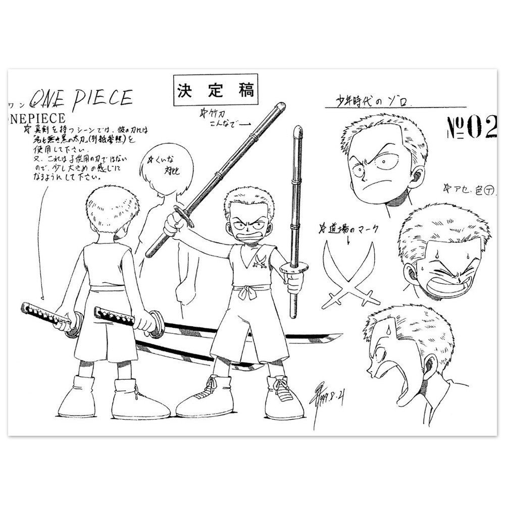 One Piece Zoro Manga Sketch Premium Matte Paper Poster - Etsy
