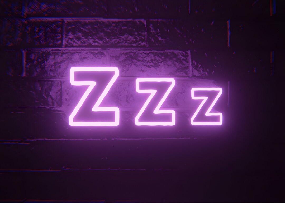 Zzz Neon Wall Art Landscape Neon Sign, Neon Art, Sleep Art Light Sign ...