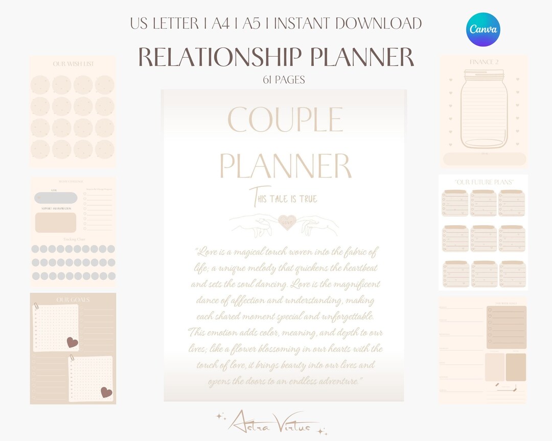 Relationship Planner | Couple Planner | Class Valentine | Valentine’s ...