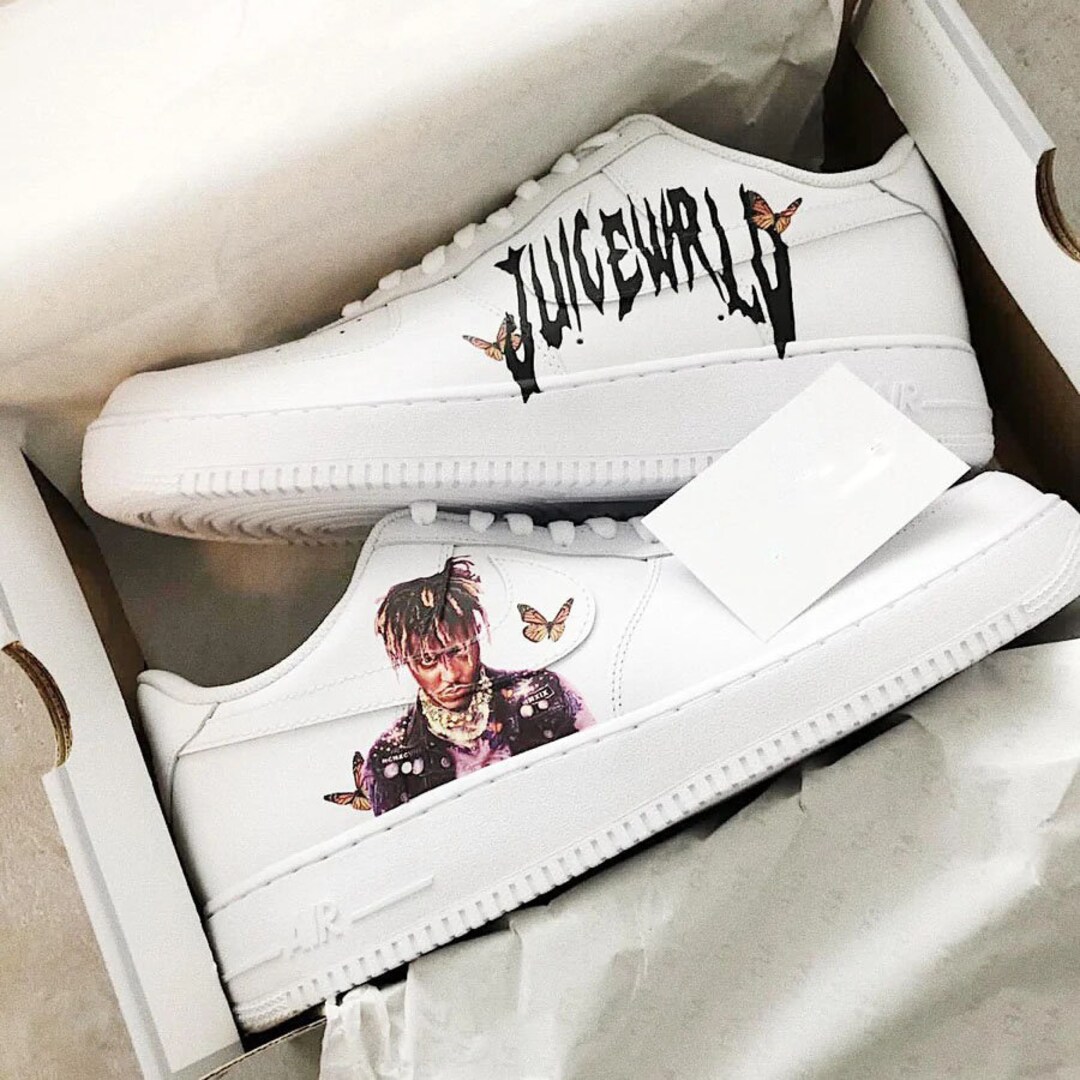 Juice Wrld Air Force 1 Custom Custom Shoes, Custom Air Force 1, Custom ...