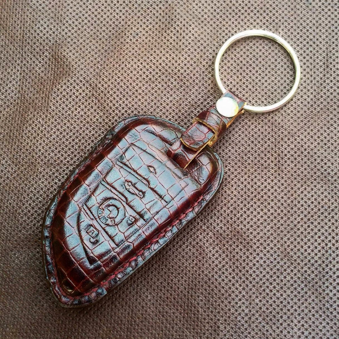 BMW Printed Alligator Leather Smart Key Case.bmw Key Fob Cover Case ...
