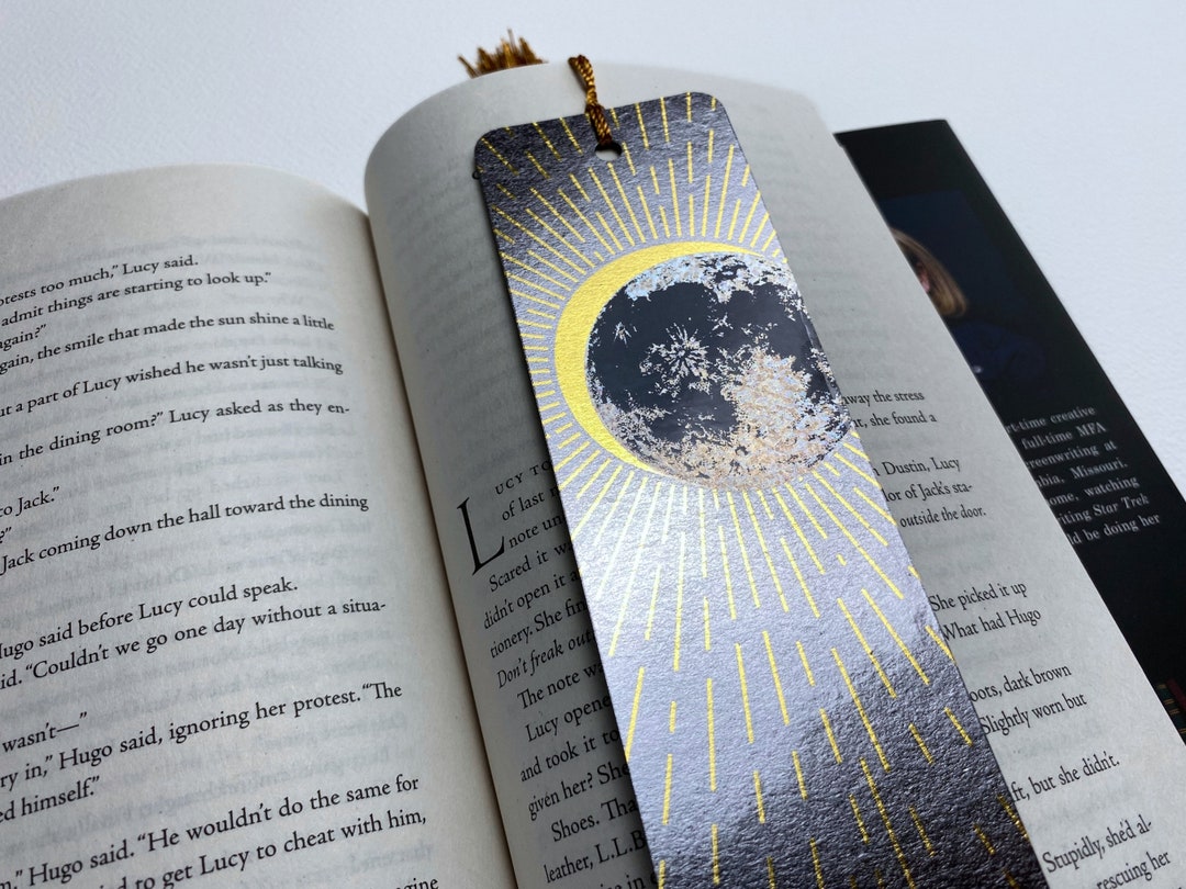 Holographic Eclipse Bookmark, Handmade Foil Bookmark, Gift for ...