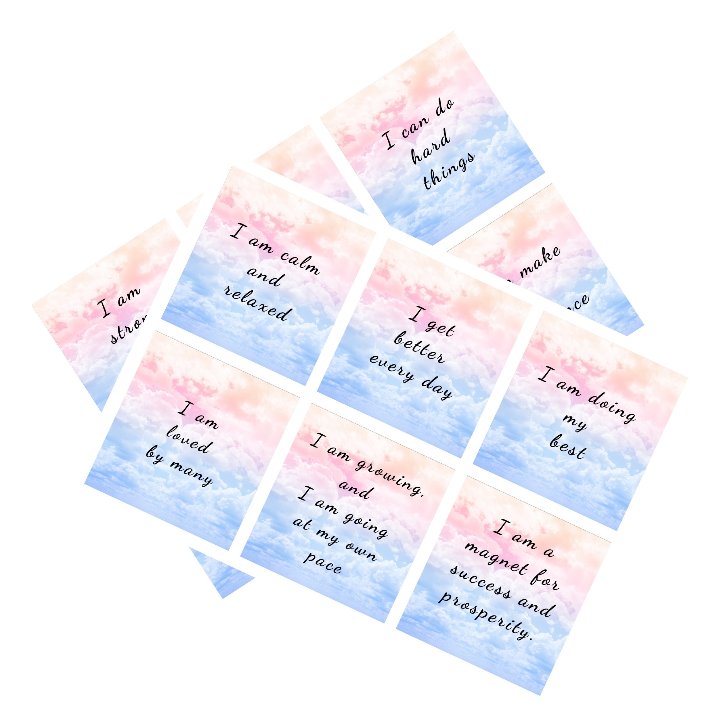 30 Printable Positive Affirmation Cards, Motivational Cards ...