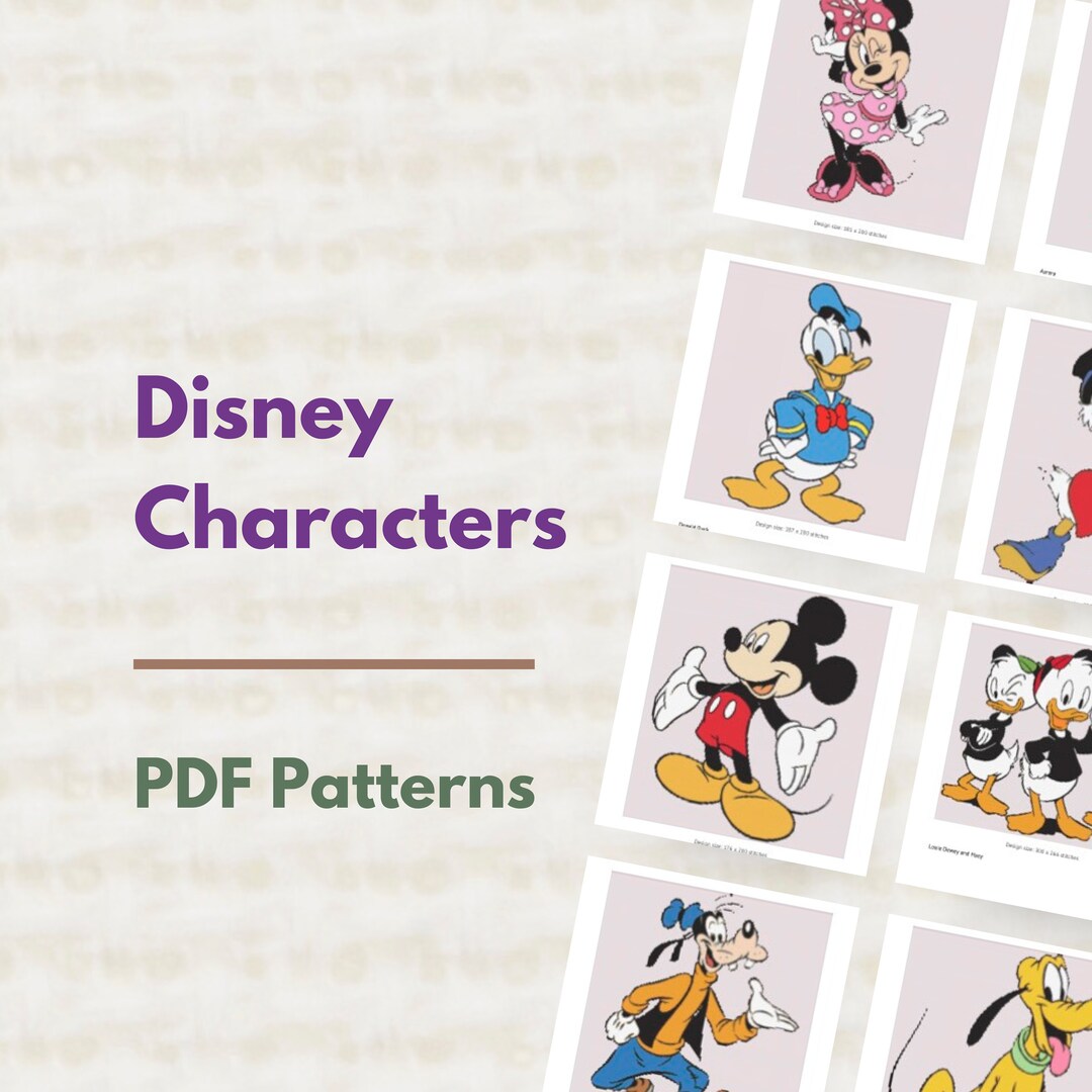 Mickey Mouse Cross-stitch PDF Pattern DMC Thread Colors Easy - Etsy