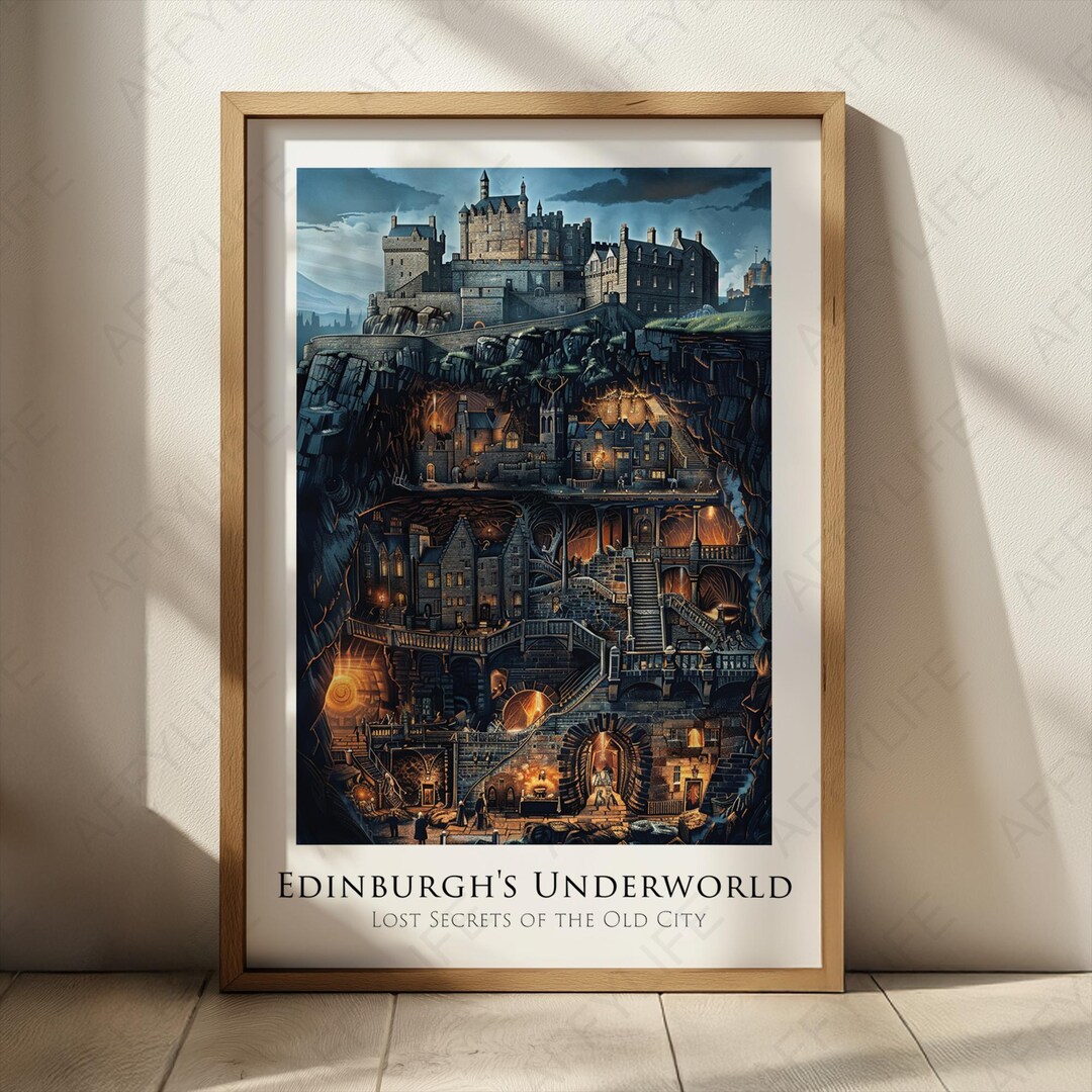 Edinburgh Castle Travel Poster - Fantasy Wall Art, Digital Printable ...