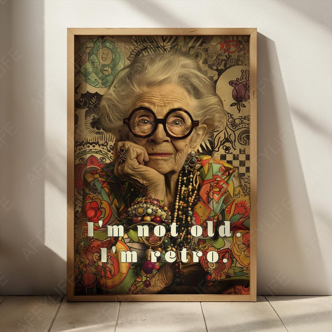 Vintage Funky Wall Art - Retro Poster With Inspirational Quotes ...