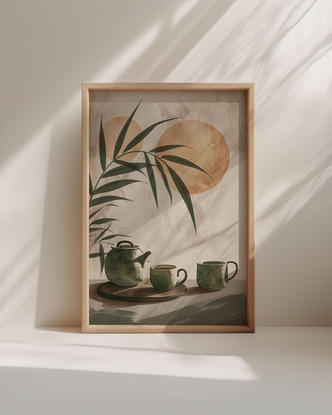 Japandi Tea Ceremony Wall Art – Minimalist Zen Poster With Neutral Wabi ...