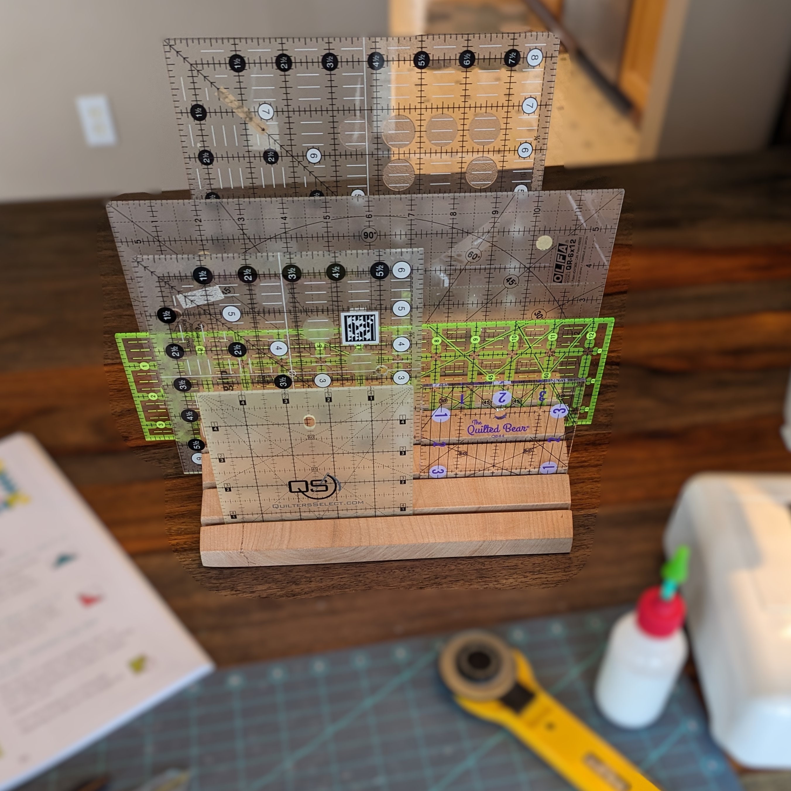 6 Slot Quilting Ruler Rack - Etsy