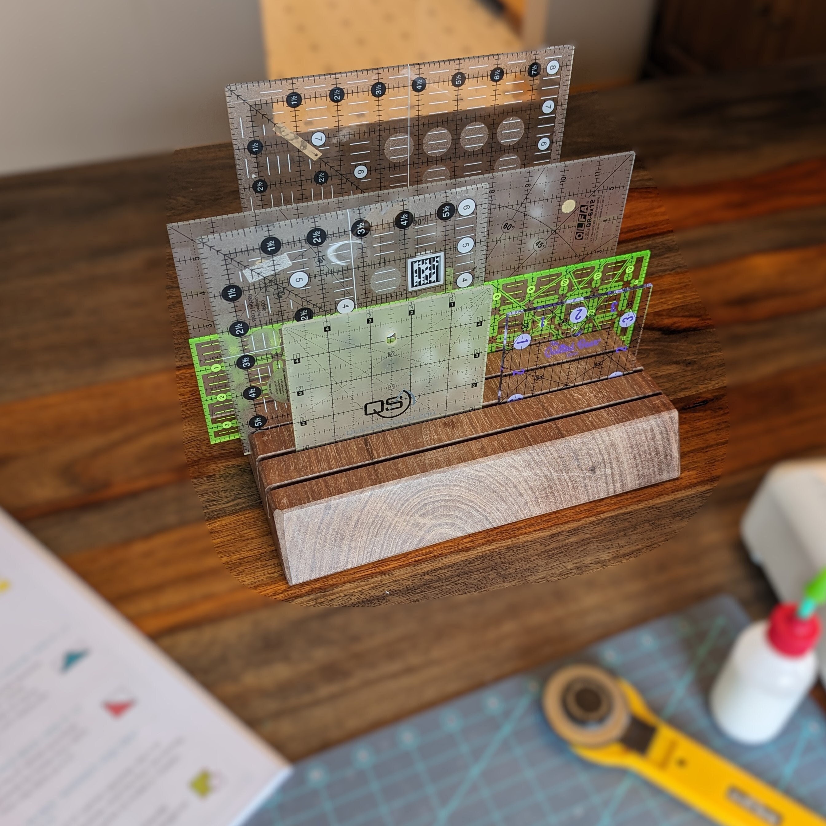 6 Slot Quilting Ruler Rack - Etsy