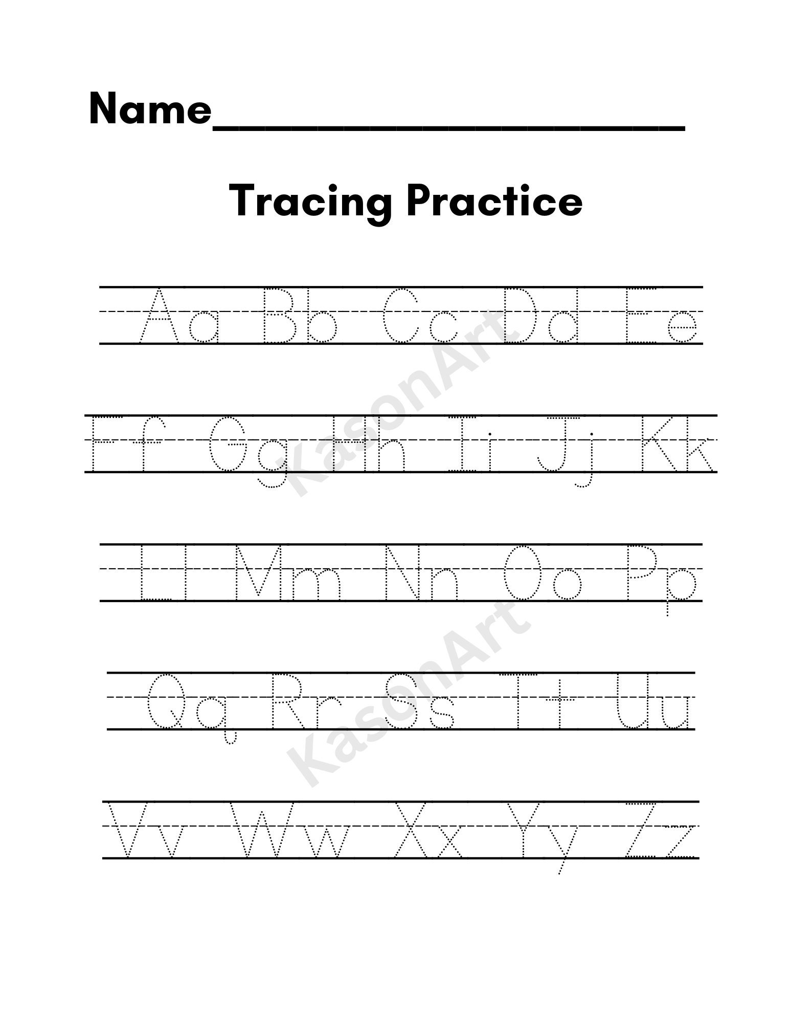 Alphabet Worksheets for Children Digital Download - Etsy