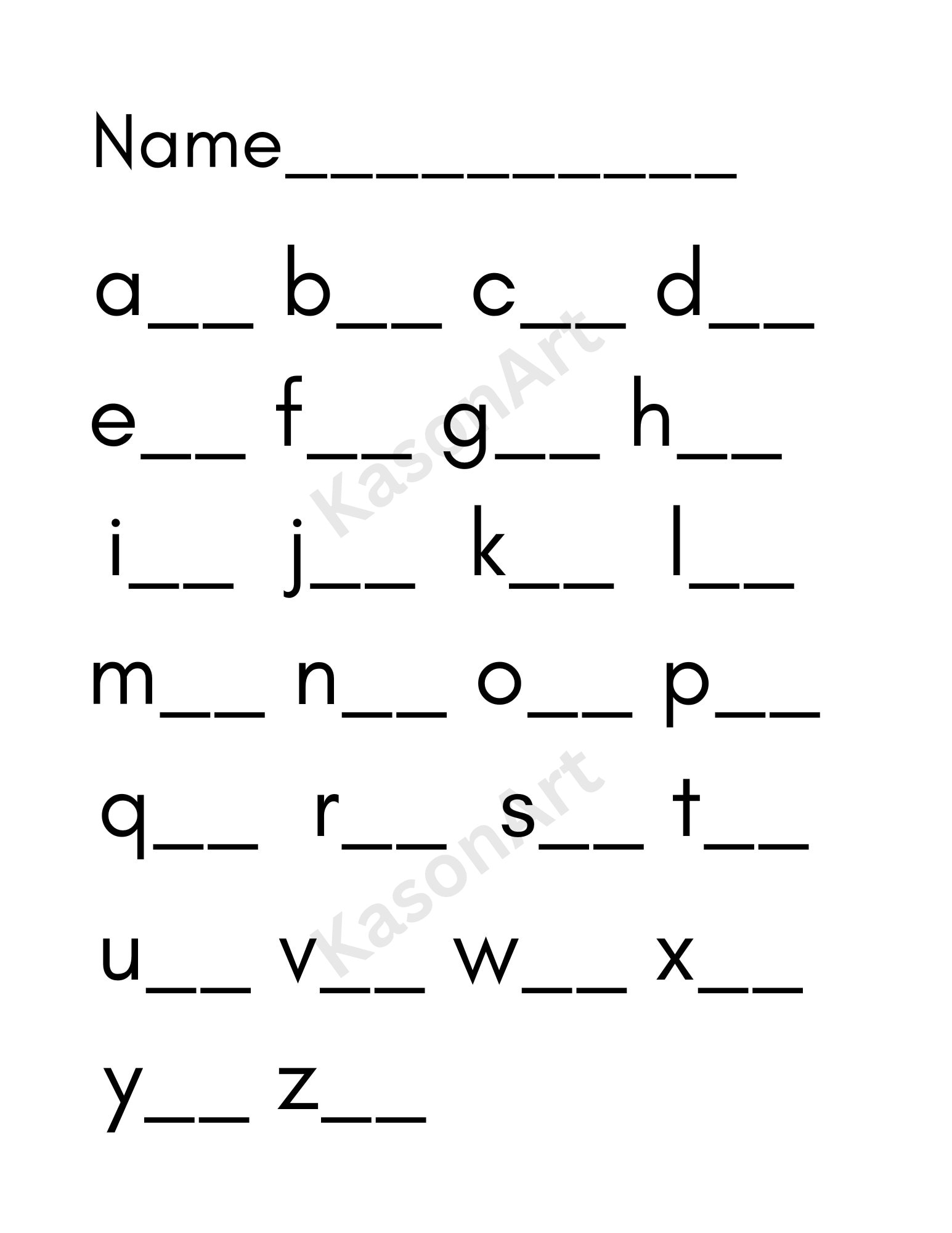 Alphabet Worksheets for Children Digital Download - Etsy