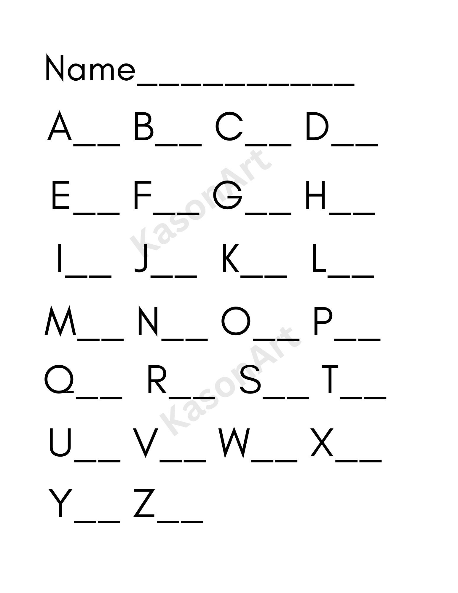 Alphabet Worksheets for Children Digital Download - Etsy
