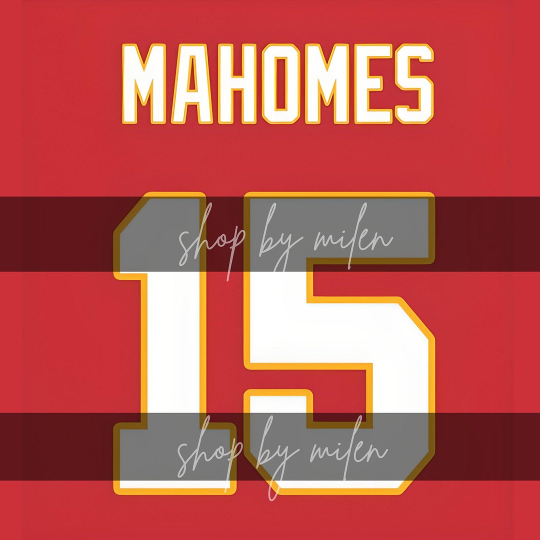 Mahomes 15 Jersey Design SVG Png, Sublimation Instant Digital Download ...