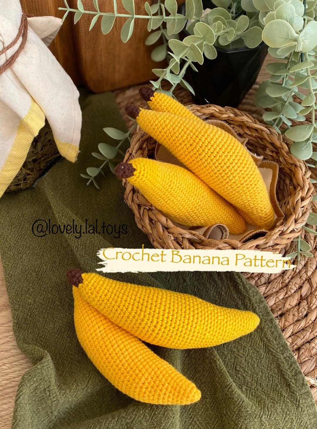 Banana , Crochet Banana , Crochet Banana Pattern , Amigurumi Banana ...