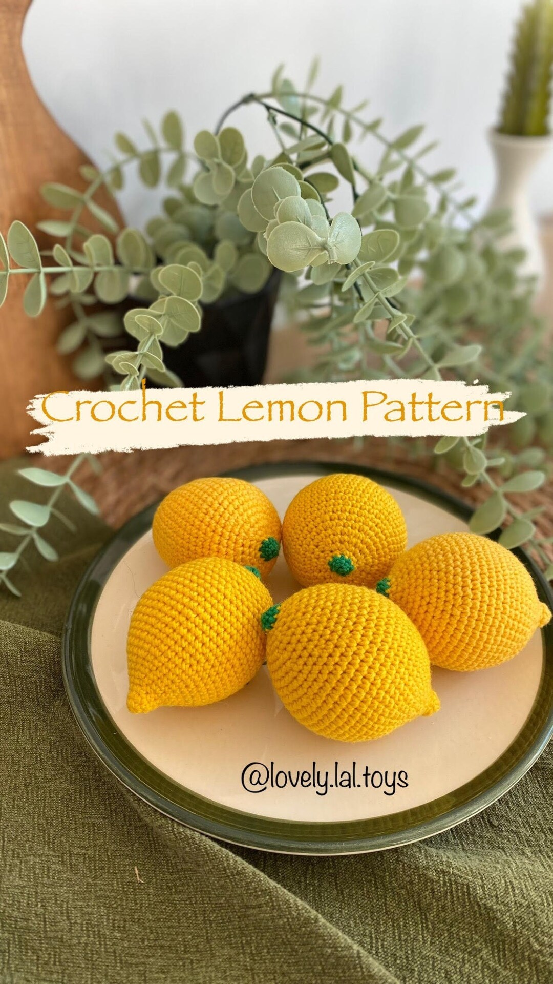 Lemon , Crochet Lemon , Crochet Lemon Pattern , Amigurumi Lemon, PDF ...