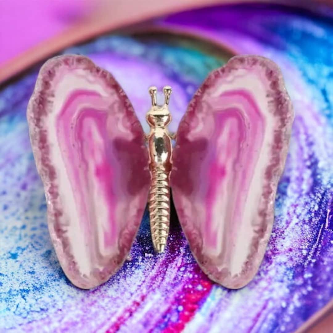 Agate Slice Butterfly,quartz Butterfly Colour,butterfly Crystal,home ...