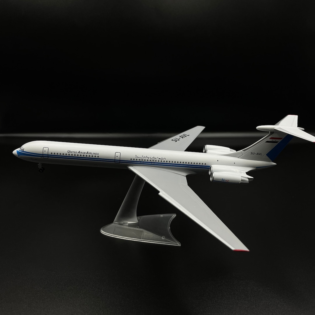 Aircraft Model Ilyushin 62 United Arab Airlines SU-AVL Scale 1:200 - Etsy