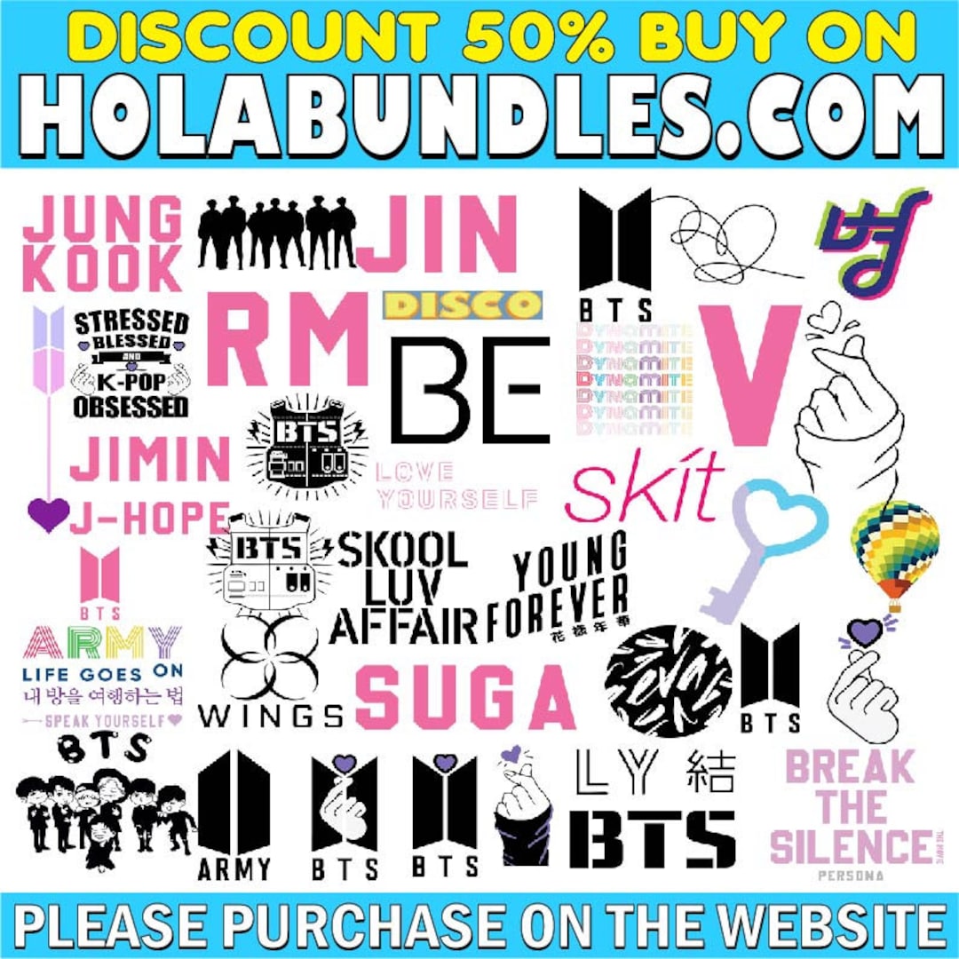 BTS Svg Bundle, BTS Svg, Bundle Bts Svg, Kpop Svg Files for Cricut, Bts ...