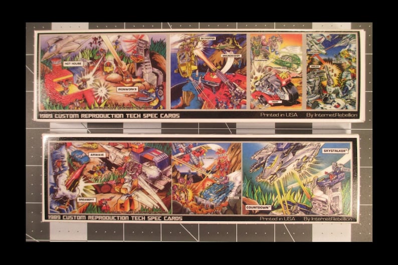 1989 TRANSFORMERS 40th Anniversary Custom Repro Tech Spec Deck - Etsy