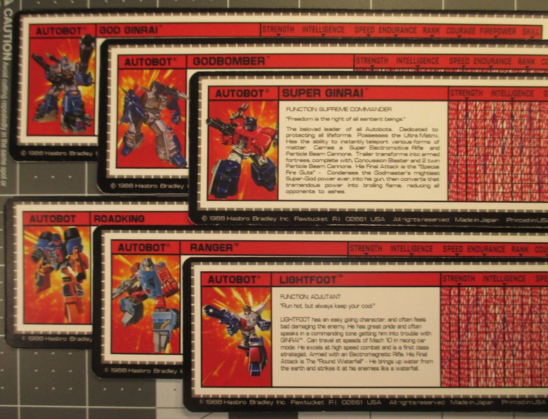MASTERFORCE Autobots Japanese Exclusive Transformers Custom Tech Spec ...