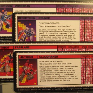HEADMASTERS JAPANESE Transformers Custom Tech Spec Cards Set 03B - Etsy