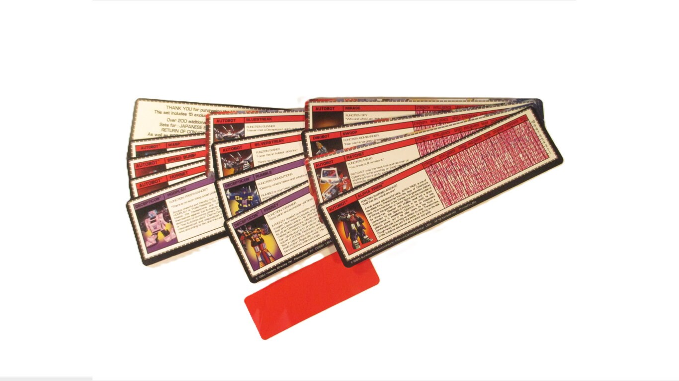 TRANSFORMERS Tech Spec Cards STARTER KIT - Etsy