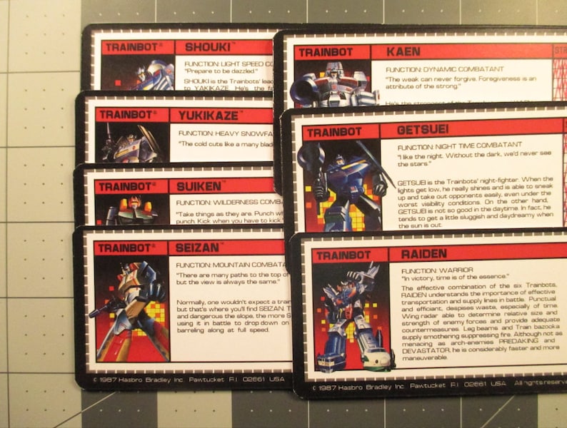 HEADMASTERS JAPANESE Transformers Custom Tech Spec Cards Set 03B - Etsy