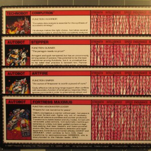 HEADMASTERS JAPANESE Transformers Custom Tech Spec Cards Set 03B - Etsy