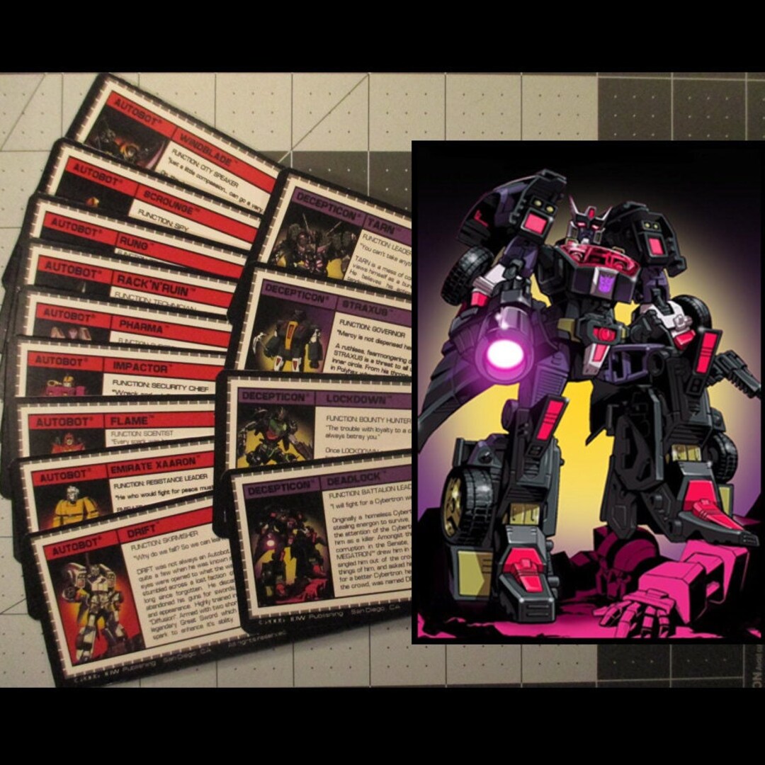 IDW/MARVEL COMIC Characters Transformers Tec Spec Cards Boost Set 11 - Etsy