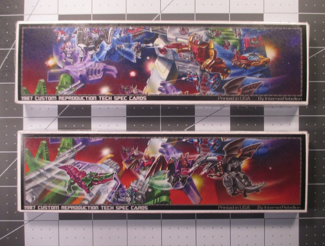 1987 TRANSFORMERS 40th Anniversary Custom Repro Tech Spec Deck - Etsy