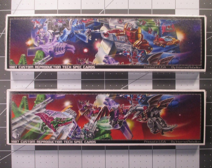 1987 TRANSFORMERS 40th Anniversary Custom Repro Tech Spec Deck - Etsy