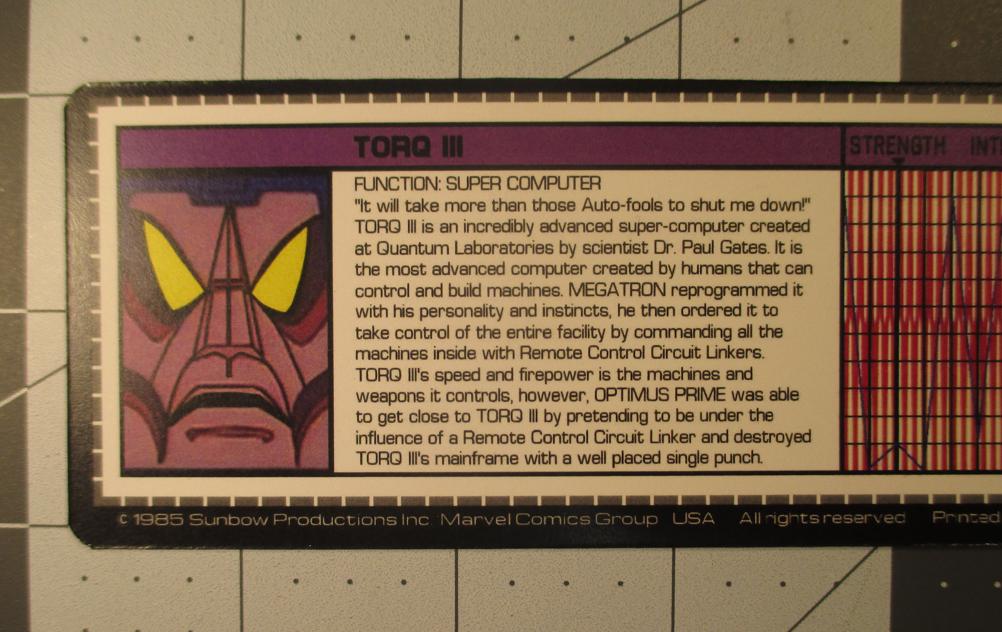 G1 Cartoon Characters Transformers Custom Tech Spec Cards Boost Set 11 ...