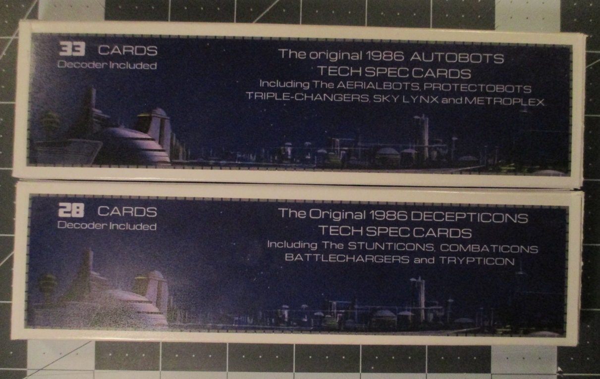 TRANSFORMERS 40TH ANNIVERSARY 1986 Repro Tech Spec Deck - Etsy