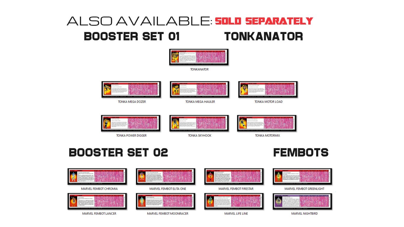 TRANSFORMERS Tech Spec Cards STARTER KIT - Etsy