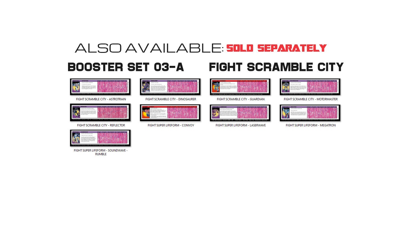 TRANSFORMERS Tech Spec Cards STARTER KIT - Etsy