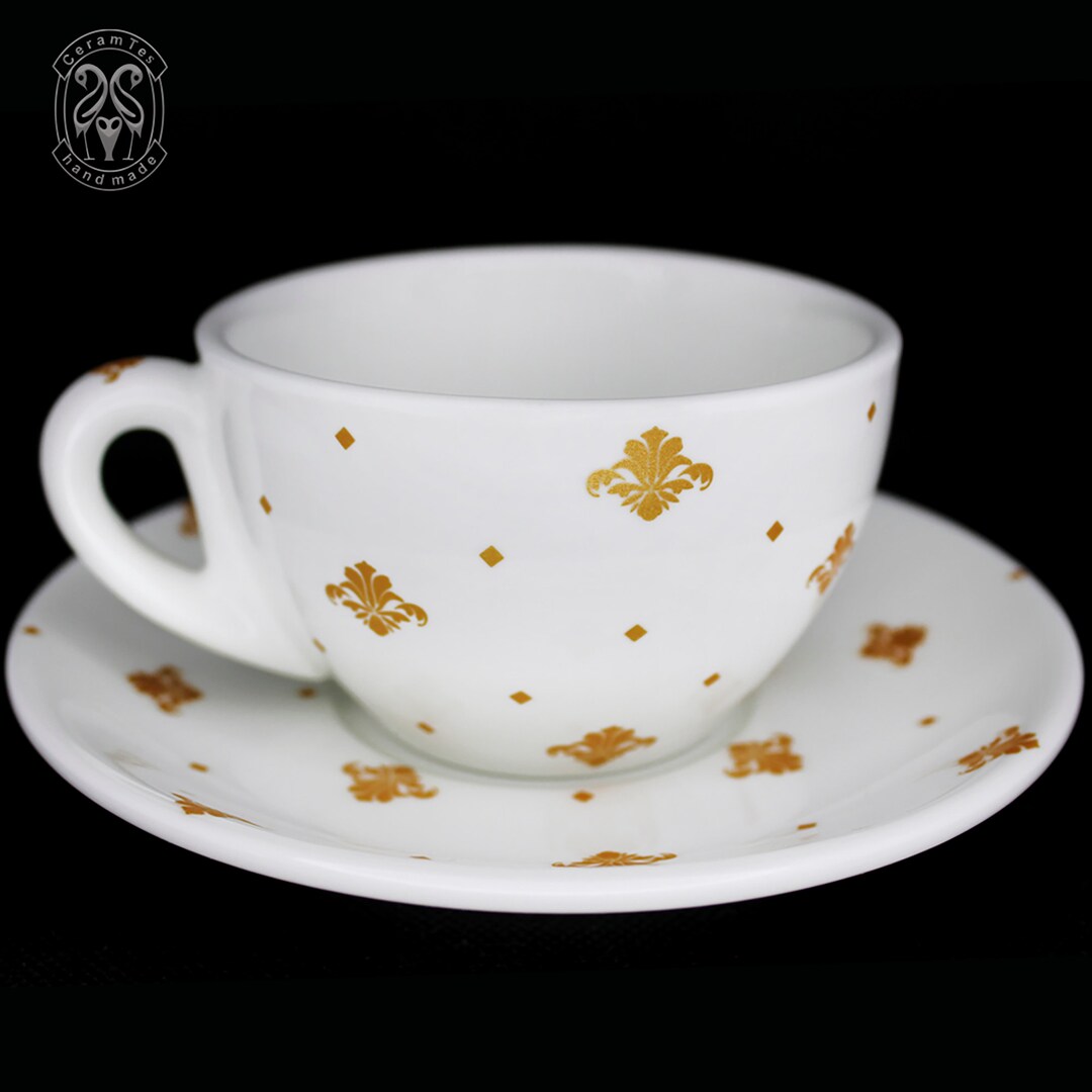 Porcelain Cup and Saucer "renaissance - Bronze" (cup - 250ml, Saucer ...