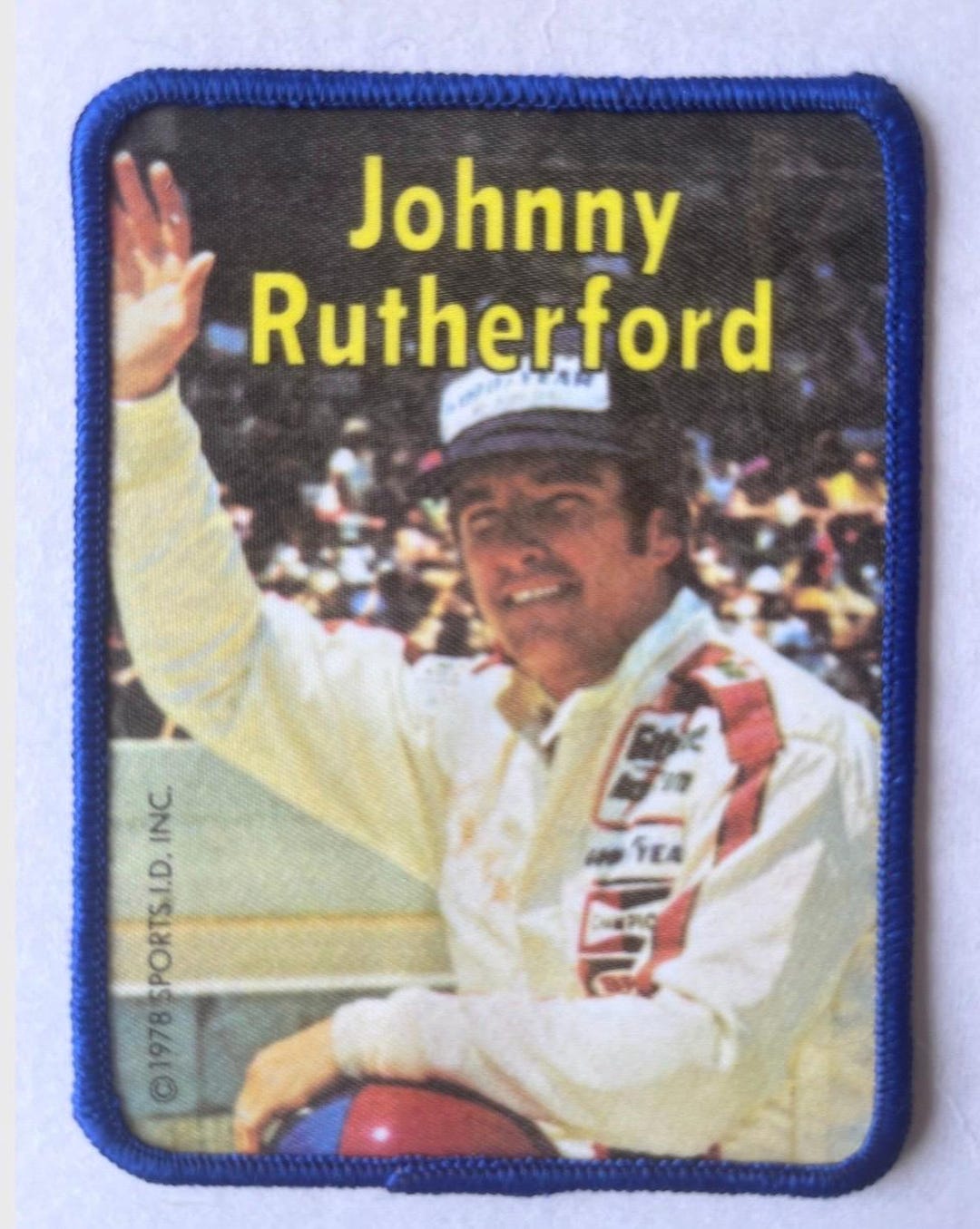 Vintage • 1970’s • Johnny Rutherford • Indy Car Racer Picture Patch • Sew on • 1978 • Sports I.D ...