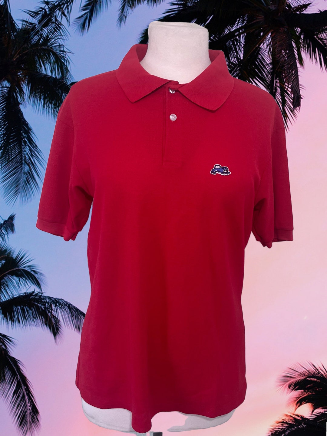Vintage 1980’s • GARAN • Red Polo Shirt • Large • Made in USA • - Etsy
