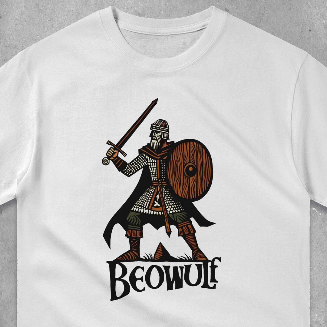 BEOWULF T-SHIRT - Old English Mythology Anglo-saxon Pagan Norse T-shirt ...