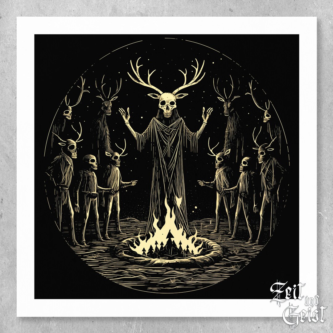 THE WITCHES' SABBAT - Illustration Art Print (30cm X 30cm) - Etsy