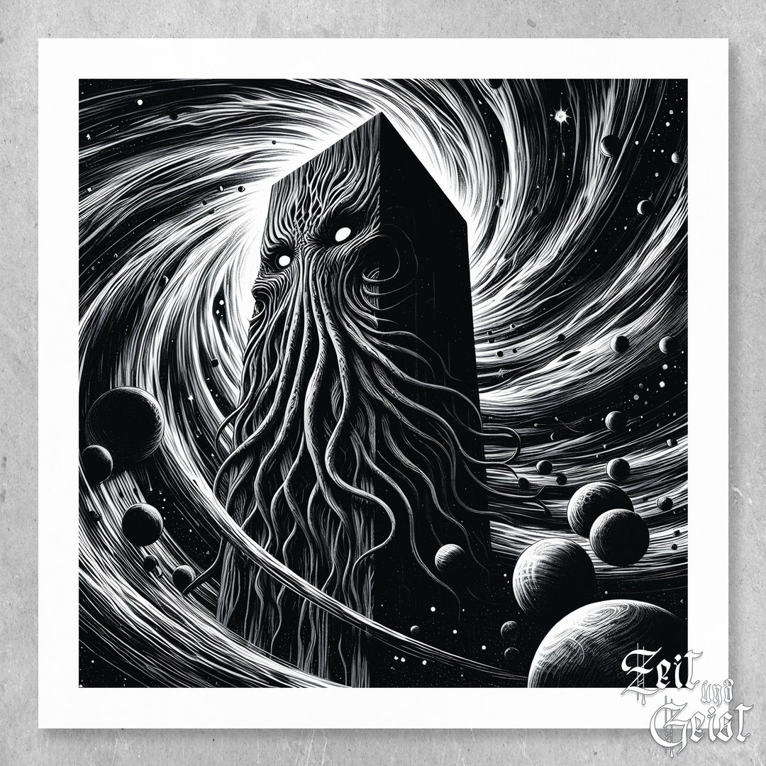 THE CTHULHU MONOLITH - Illustration Art Print (30cm X 30cm) - Etsy