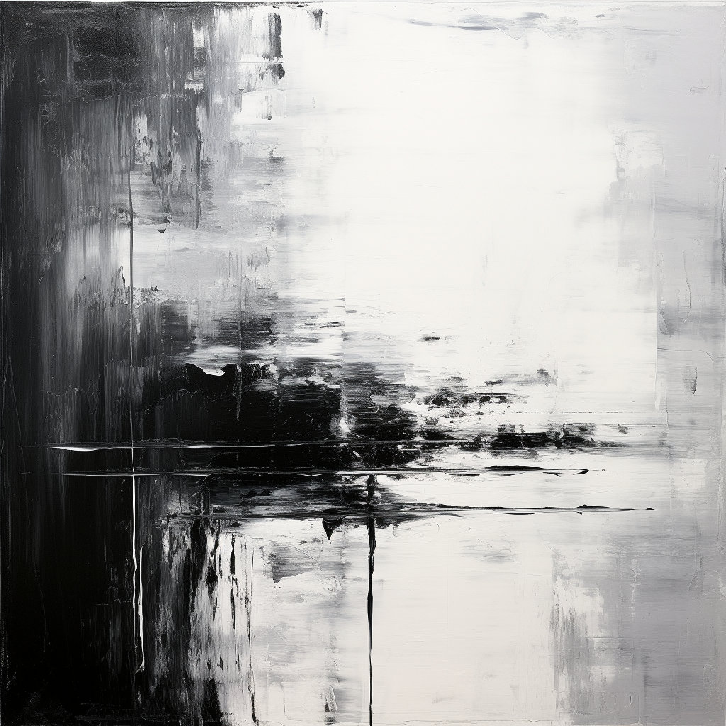 Monochrome Elegance Abstract Black and White Canvas Art Sophisticated ...