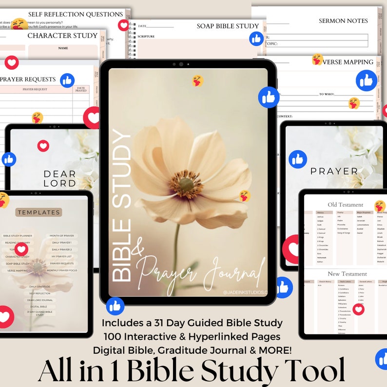 Bible Study & Prayer Journal All in 1 Tool - Etsy