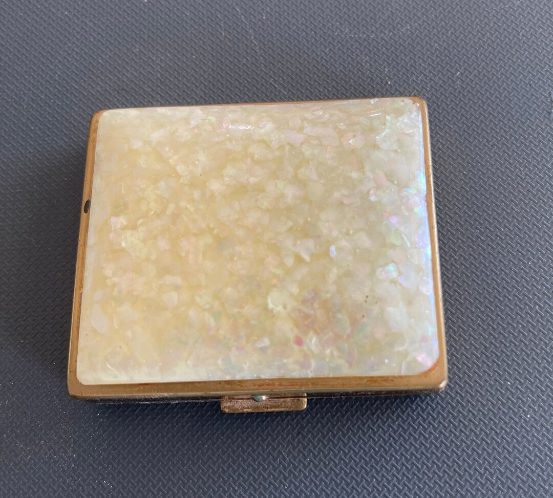 Vintage Mother of Pearl Compact - Etsy