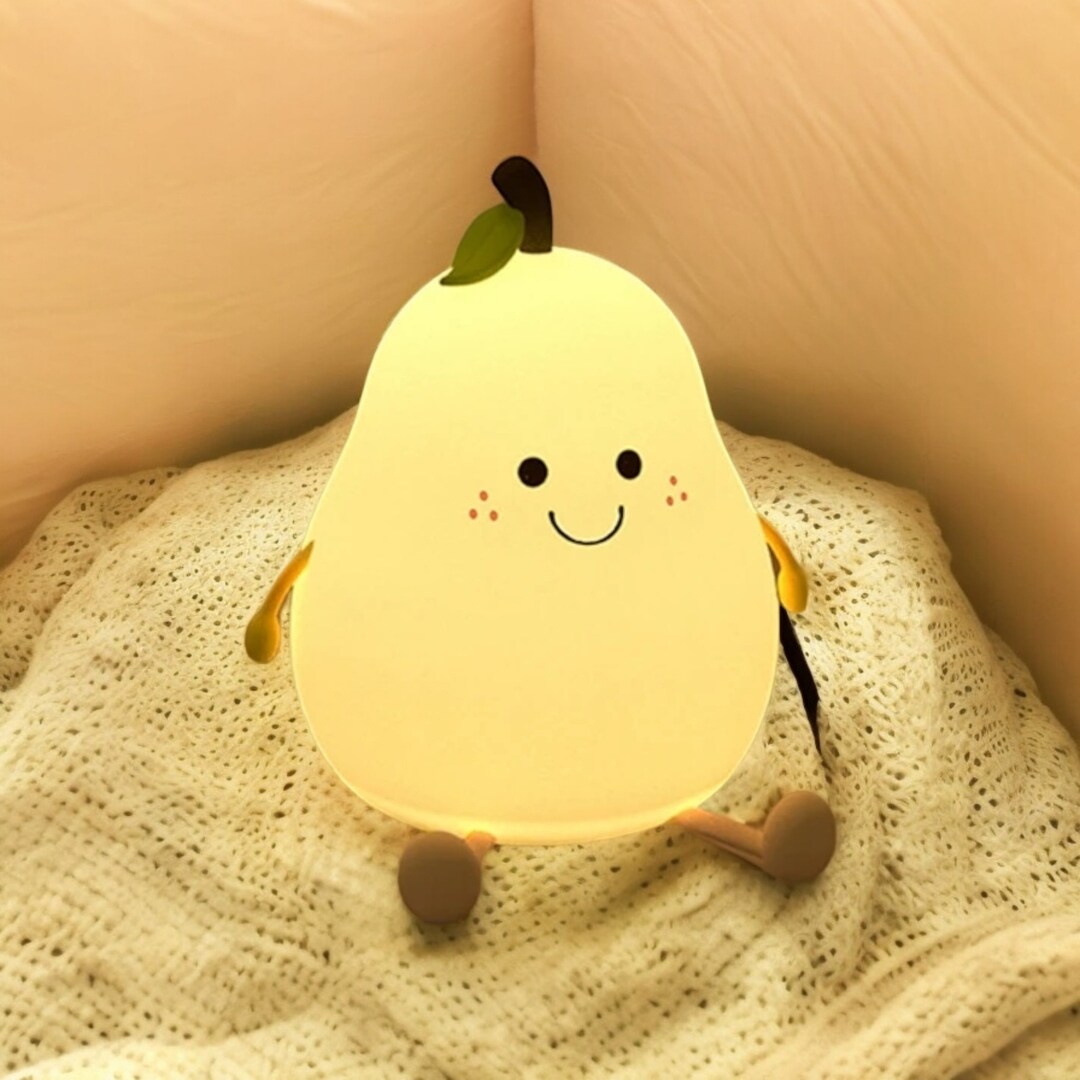 Pear Night Light, Cartoon, Changing Color, Nursery Decor, Birthday ...